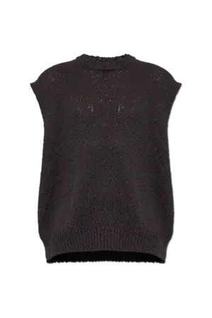 Issey Miyake Cotton Knit Vest - Brown