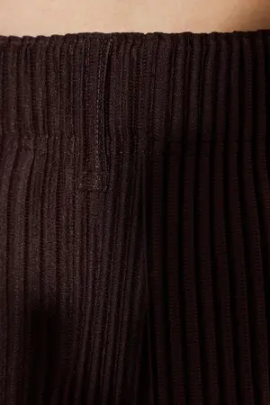 Issey Miyake Pleated Relaxed Fit Shorts - Brown