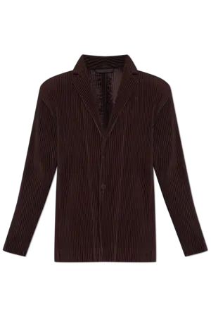 Issey Miyake Pleated Blazer - Brown