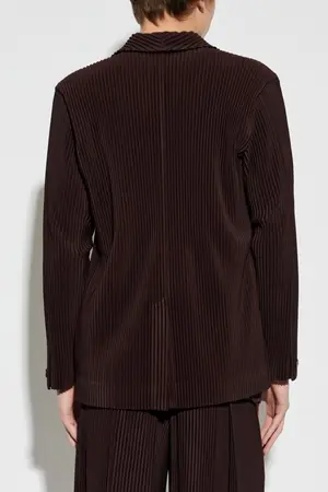 Issey Miyake Pleated Blazer - Brown
