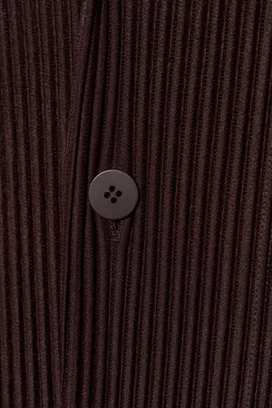 Issey Miyake Pleated Blazer - Brown