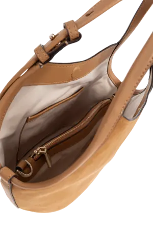 Kate Spade New York Deco" Suede And Leather Shoulder Bag