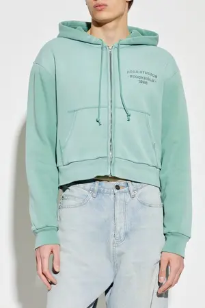 Acne Studios Zip-up Cropped Hoodie - Green