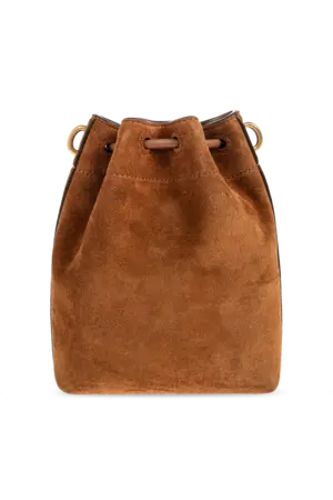 JIMMY CHOO Bon Bon" Suede Bucket Bag - Brown