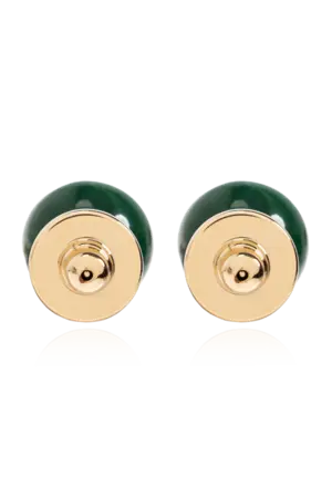JIMMY CHOO Logo Stud Earrings - Green