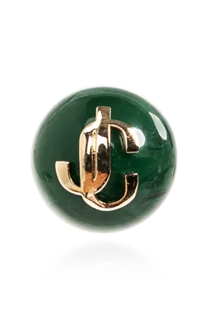 JIMMY CHOO Logo Stud Earrings - Green