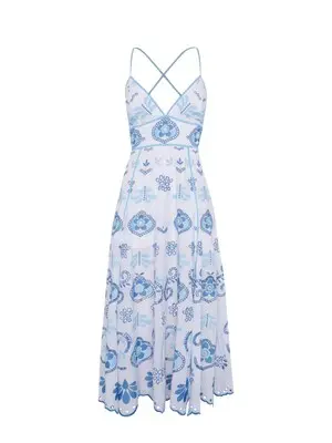 Charo Ruiz Ibiza Gardea Embroidered Maxi Dress
