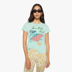 MOTHER The Lil Sinful Lone Palm T-shirt - Teal