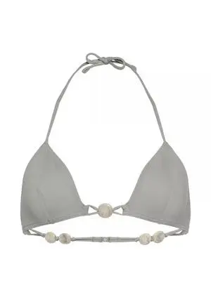 ERES Alva Embellished Triangle Bikini Top - Grey