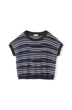 CELTIC & CO. Landscape Stripe Knitted Top
