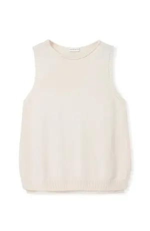 CELTIC & CO. Sleeveless Knitted Vest Top - Ecru