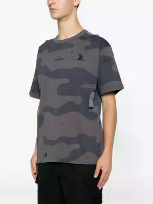 Stone Island Camouflage-print Logo-print T-shirt