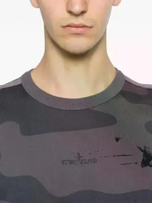 Stone Island Camouflage-print Logo-print T-shirt