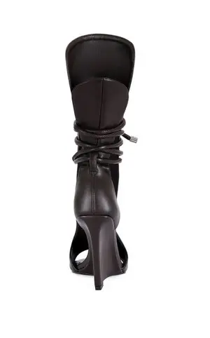 AZALEA WANG Douma Wedge Sandal Bootie - Chocolate