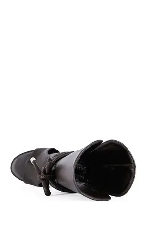 AZALEA WANG Douma Wedge Sandal Bootie - Chocolate