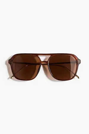 H&M Polarised Aviator Sunglasses - Dark Brown
