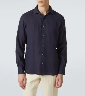 Thom Sweeney Linen Shirt - Blue