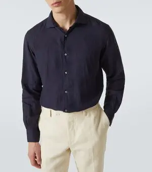 Thom Sweeney Linen Shirt - Blue