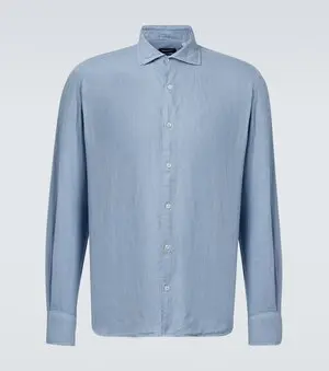 Thom Sweeney Linen Shirt - Blue