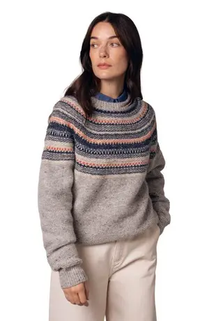 CELTIC & CO. Stitchy Stripe Yoke Sweater