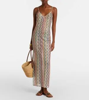 Missoni Zigzag Lamé Maxi Dress - Multicoloured