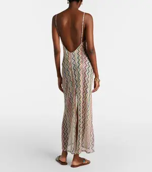 Missoni Zigzag Lamé Maxi Dress - Multicoloured