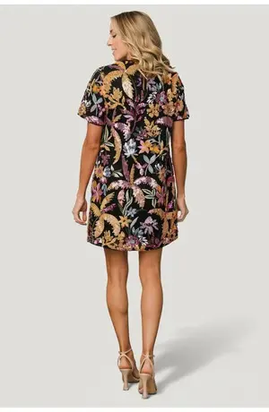 BALTIC BØRN Patricia Sequin Short Dress - Black