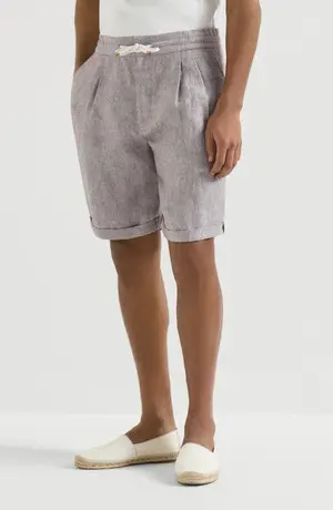Brunello Cucinelli Zip Up Shorts For Men