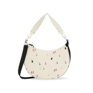 SHERPANI Mina Medium Lightweight Half Moon Crossbody Bag - Terrazzo