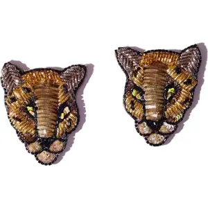 SIMITRI Simitri Cheetah Beadwork Earrings