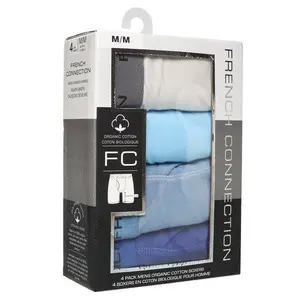 French Connection Assorted Organic Cotton Boxer Brief 4-pack