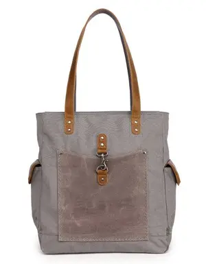 TSD BRAND Valley And Sky Spacious Adventure Tote - Grey