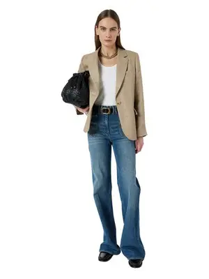 Gerard Darel Taliya Linen Blazer - Sand