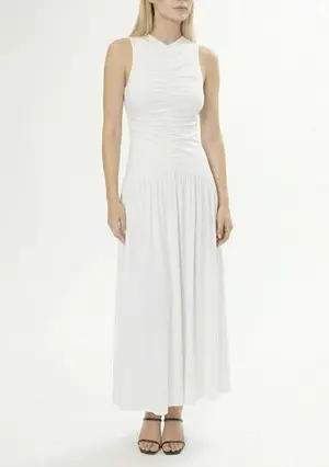 AREA STARS Ella Ruched Jersey Maxi Dress