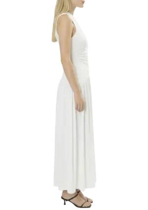 AREA STARS Ella Ruched Jersey Maxi Dress