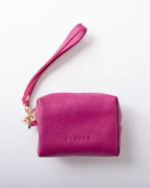 CASUPO Mini Zipper Bag With Wristlet - Fuchsia