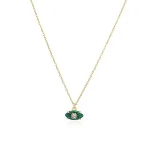 THE LOVERY FINE JEWELRY Evil Eye Necklace - Malachite