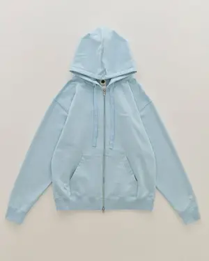 VOWELS Classic Zip Hoodie - Light Blue