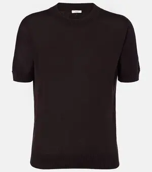 JOSEPH Knitted Silk Top - Brown