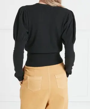 TEMPERLEY LONDON Tonal Logo Cashmere Cardigan - Black