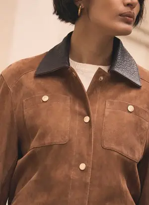 Mint Velvet Suede Barn Jacket
