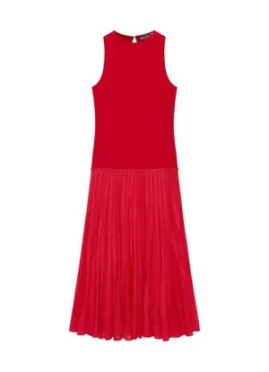 Mint Velvet Sleeveless Knit Pleated Maxi Dress
