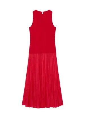 Mint Velvet Sleeveless Knit Pleated Maxi Dress