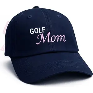 BITS & BOWS Golf Mom Baseball Cap - Blue/navy Blue