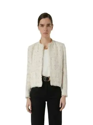 Gerard Darel Taissa Tweed Cropped Jacket