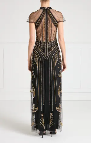 TEMPERLEY LONDON Serayha Gown - Black/gold