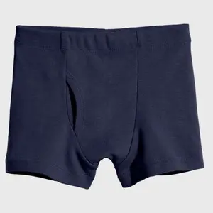 CITY THREADS USA-MADE Super-soft Organic 100% Cotton Boxer Briefs - Navy