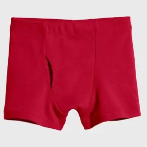 CITY THREADS USA-MADE Super-soft Organic 100% Cotton Boxer Briefs Red