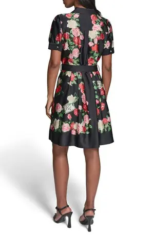 Karl Lagerfeld Paris Floral Print Shirtdress