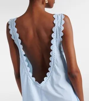 JULIET DUNN Embroidered Cotton Minidress